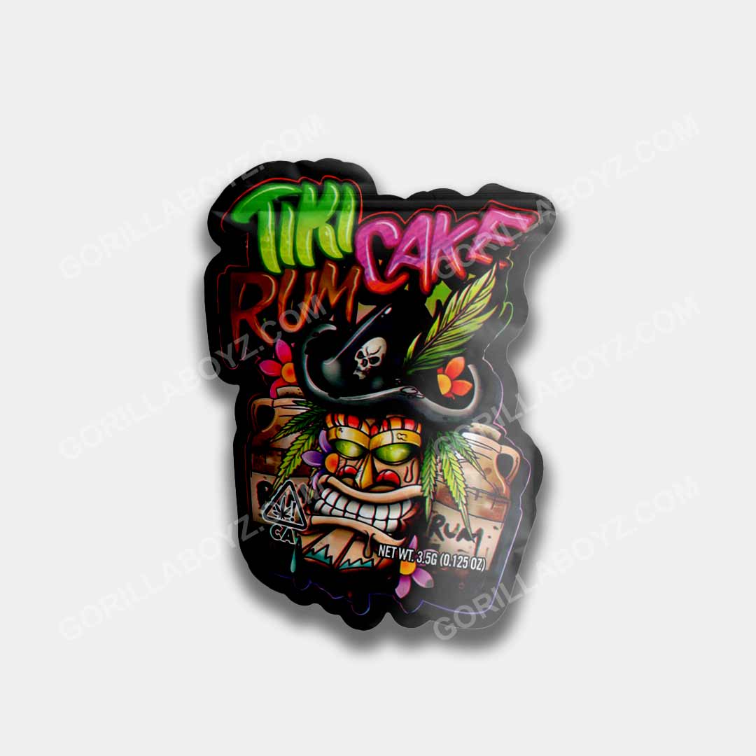 Tiki Rum Cake Mylar Bag 3.5 Grams – Gorilla Boyz Inc